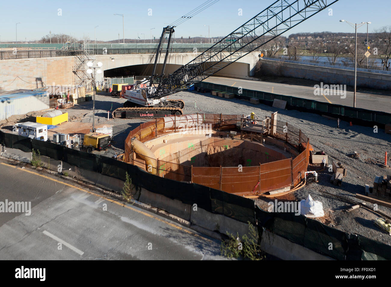 Vent opening, a part of Washington, DC's "Clean Rivers" project ...