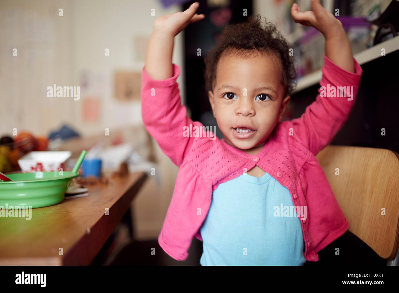 Girls with arms raised hi-res stock photography and images - Alamy