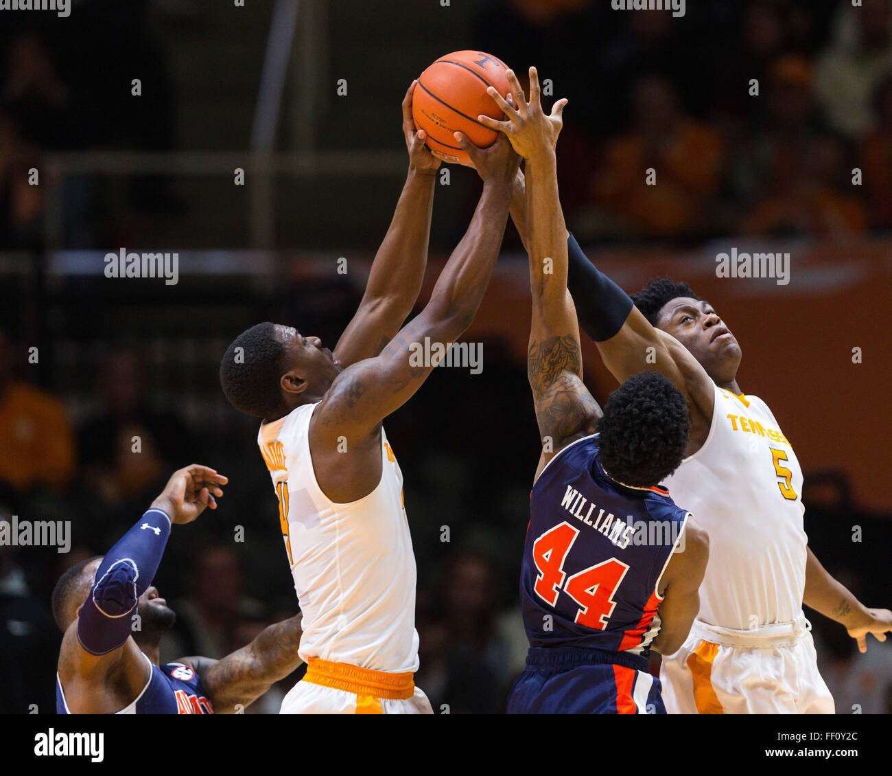 February 9, 2016: Armani Moore #4 and Admiral Schofield #5 of the ...