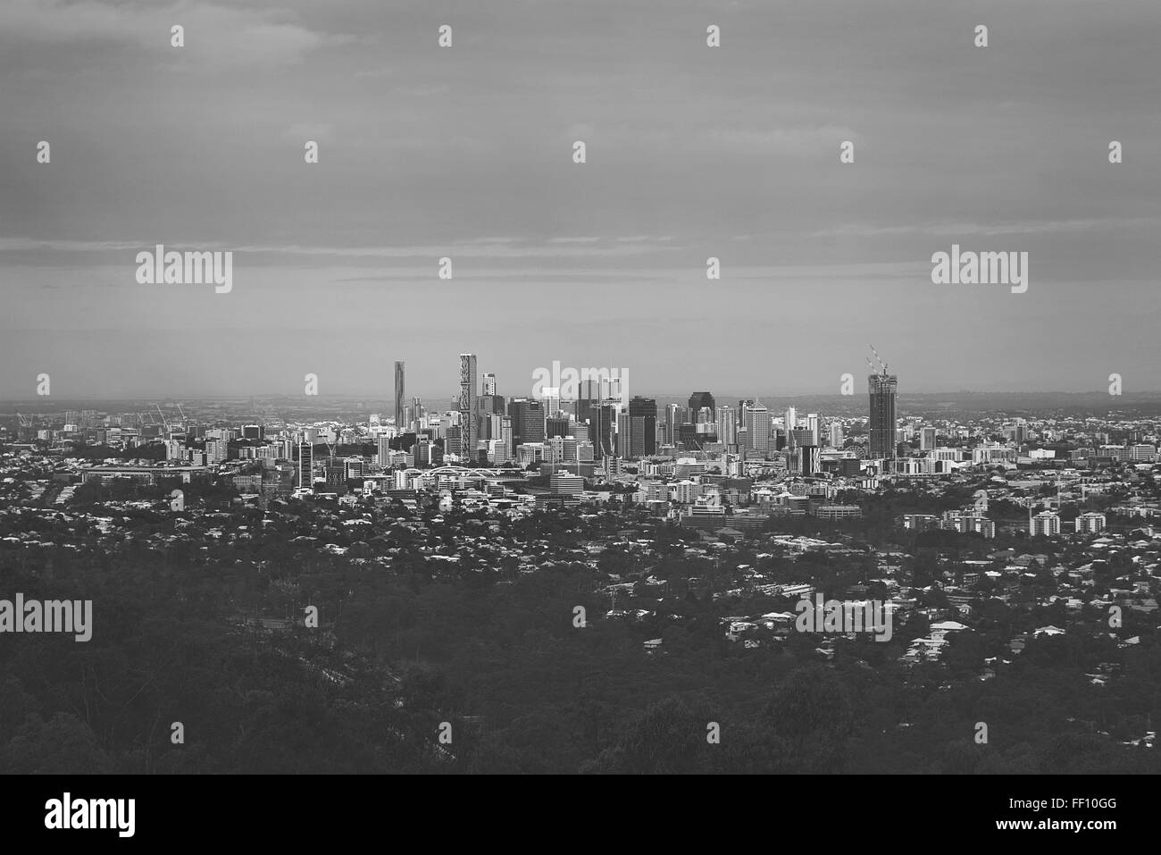 Brisbane city skyline black white hi-res stock photography and images ...