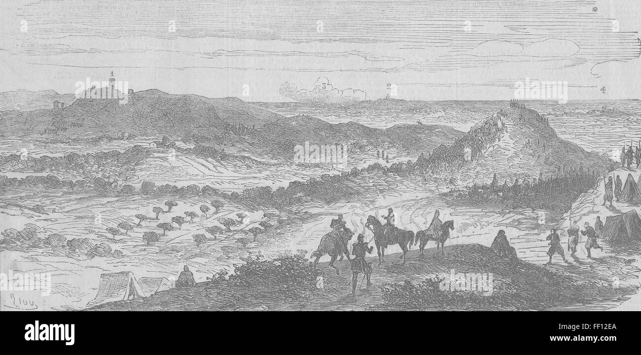 ITALY Battle of Solferino, from Castiglione; Mantua 1859. Illustrated ...