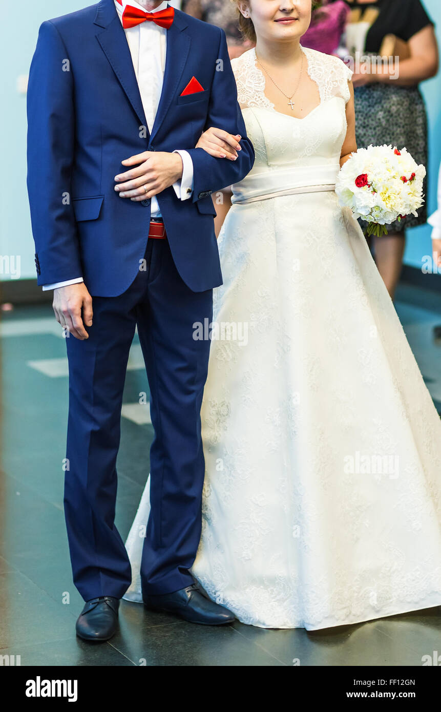 Bride and groom at wedding ceremony Stock Photo - Alamy