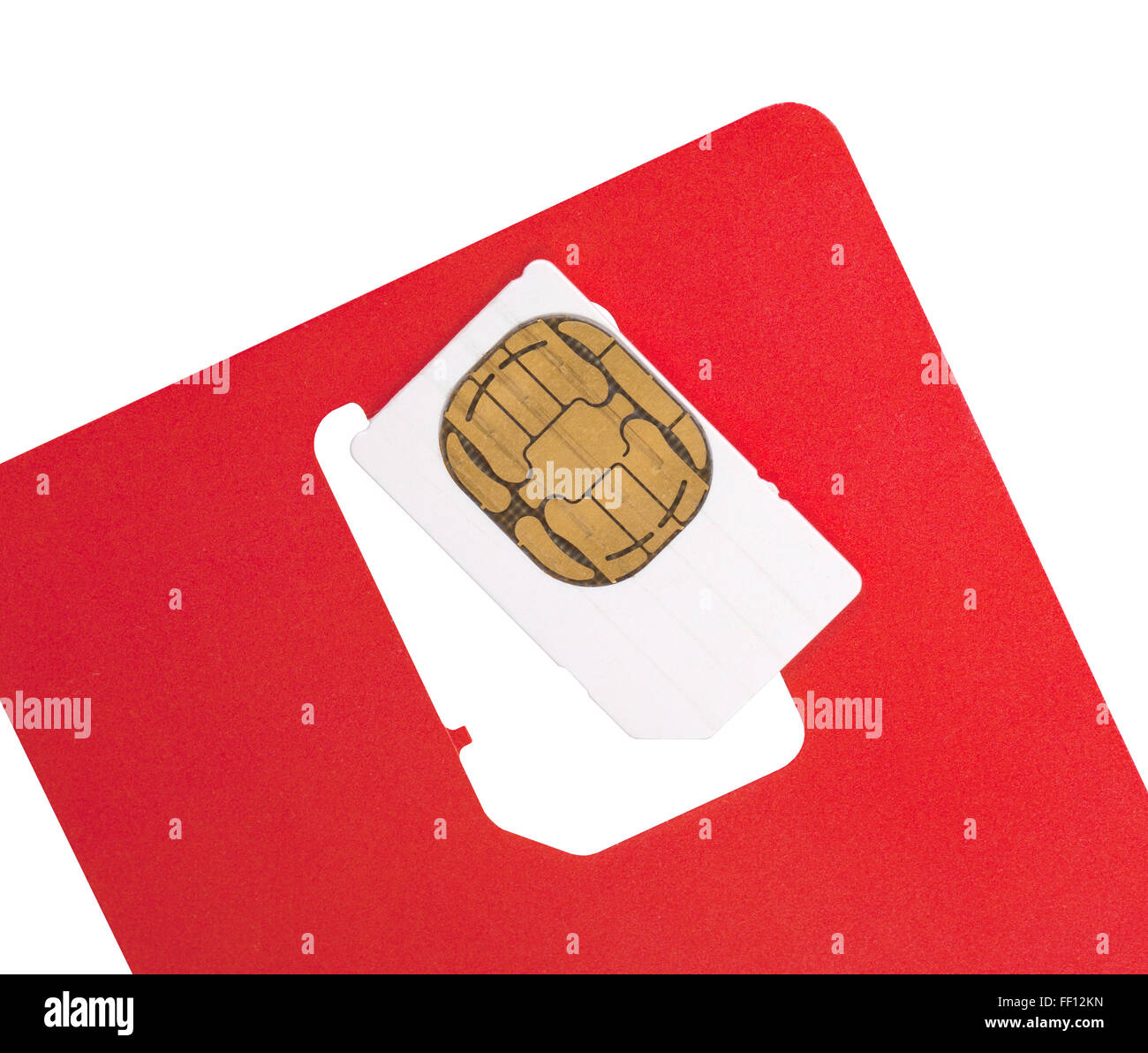 Blank sim card, isolated on a white background Stock Photo - Alamy