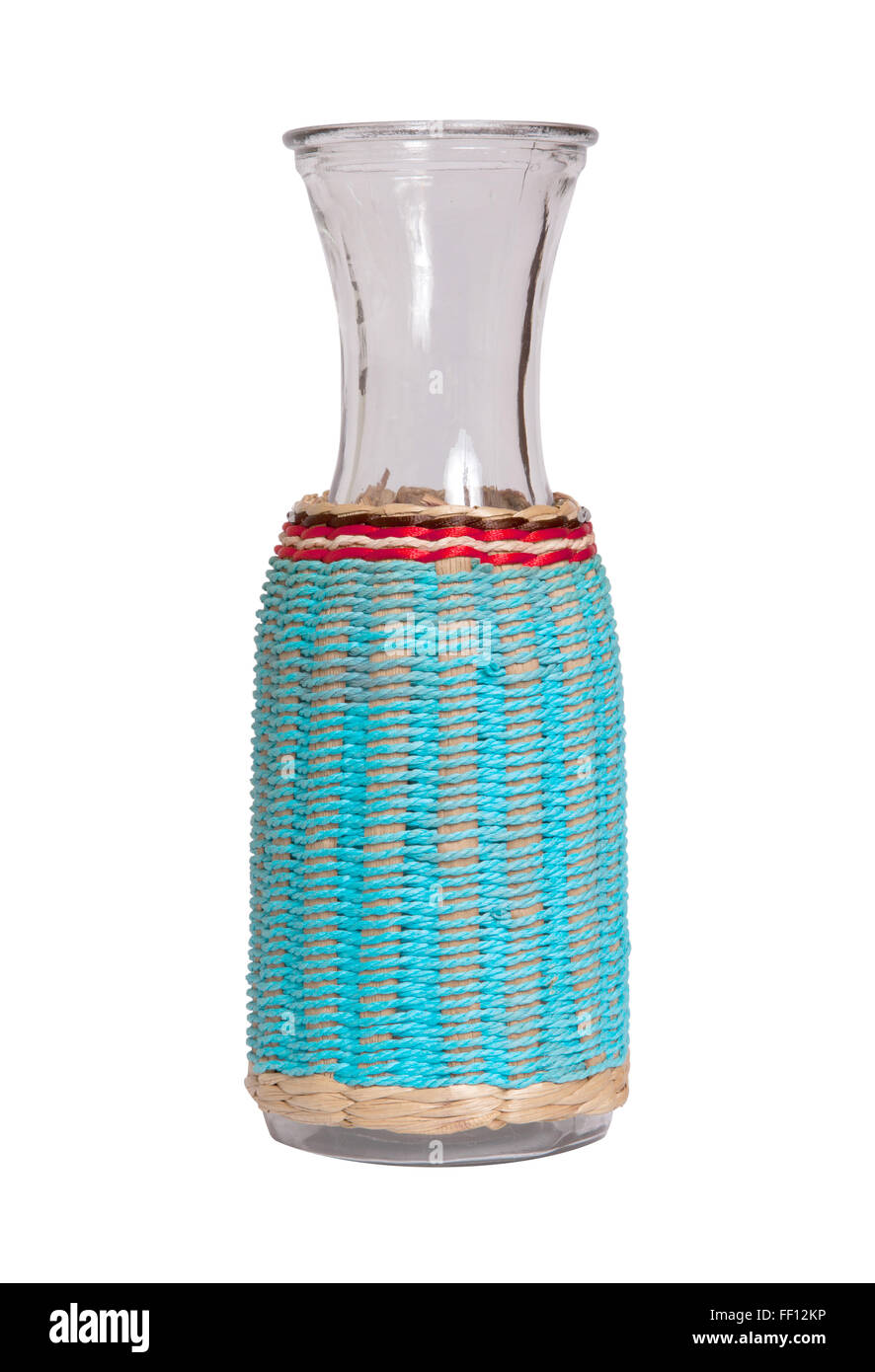 Unique glass vase, isolated on white background Stock Photo - Alamy