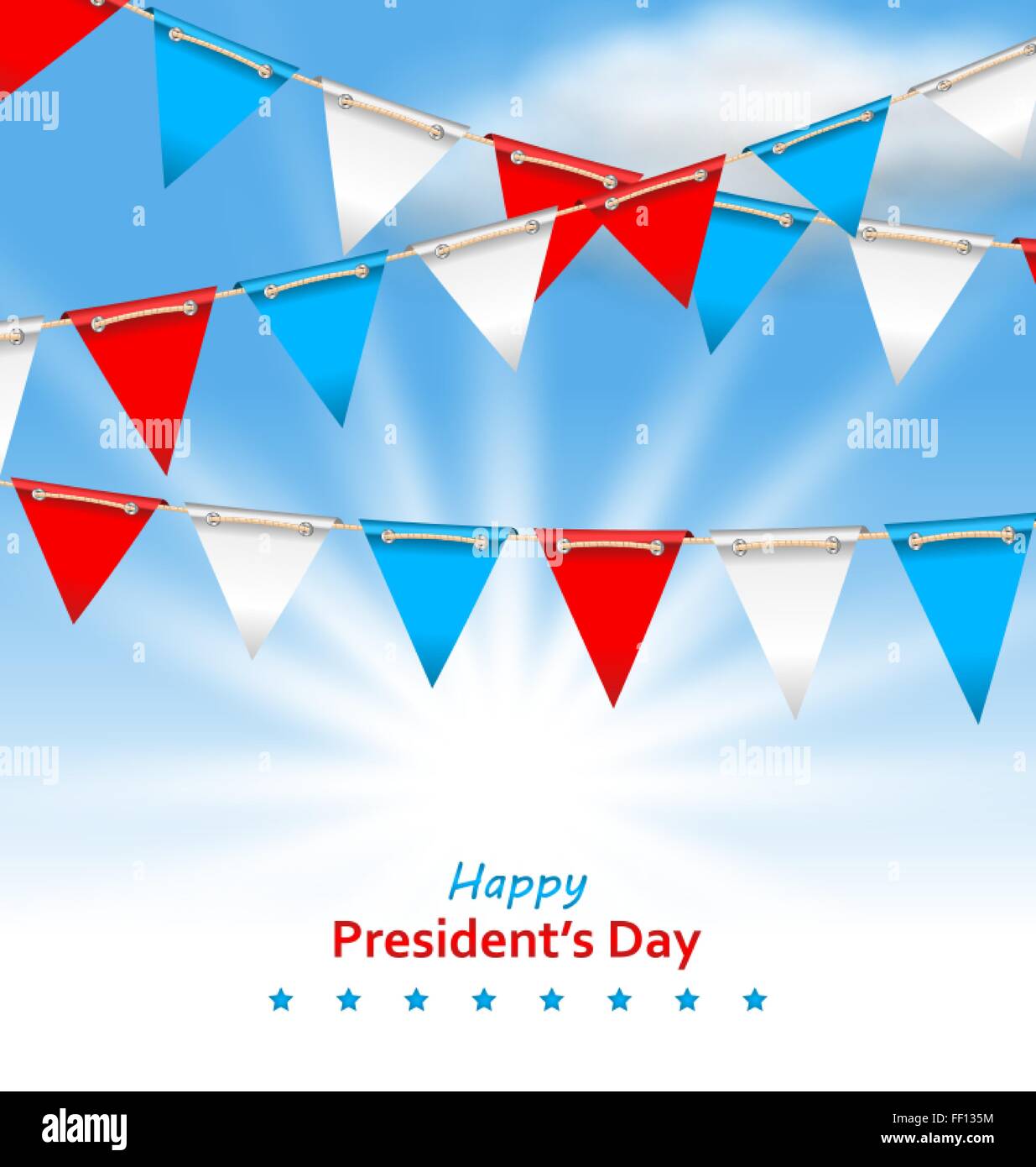 Bunting Flags in Patriotic Colors of USA for Happy Presidents Da Stock ...