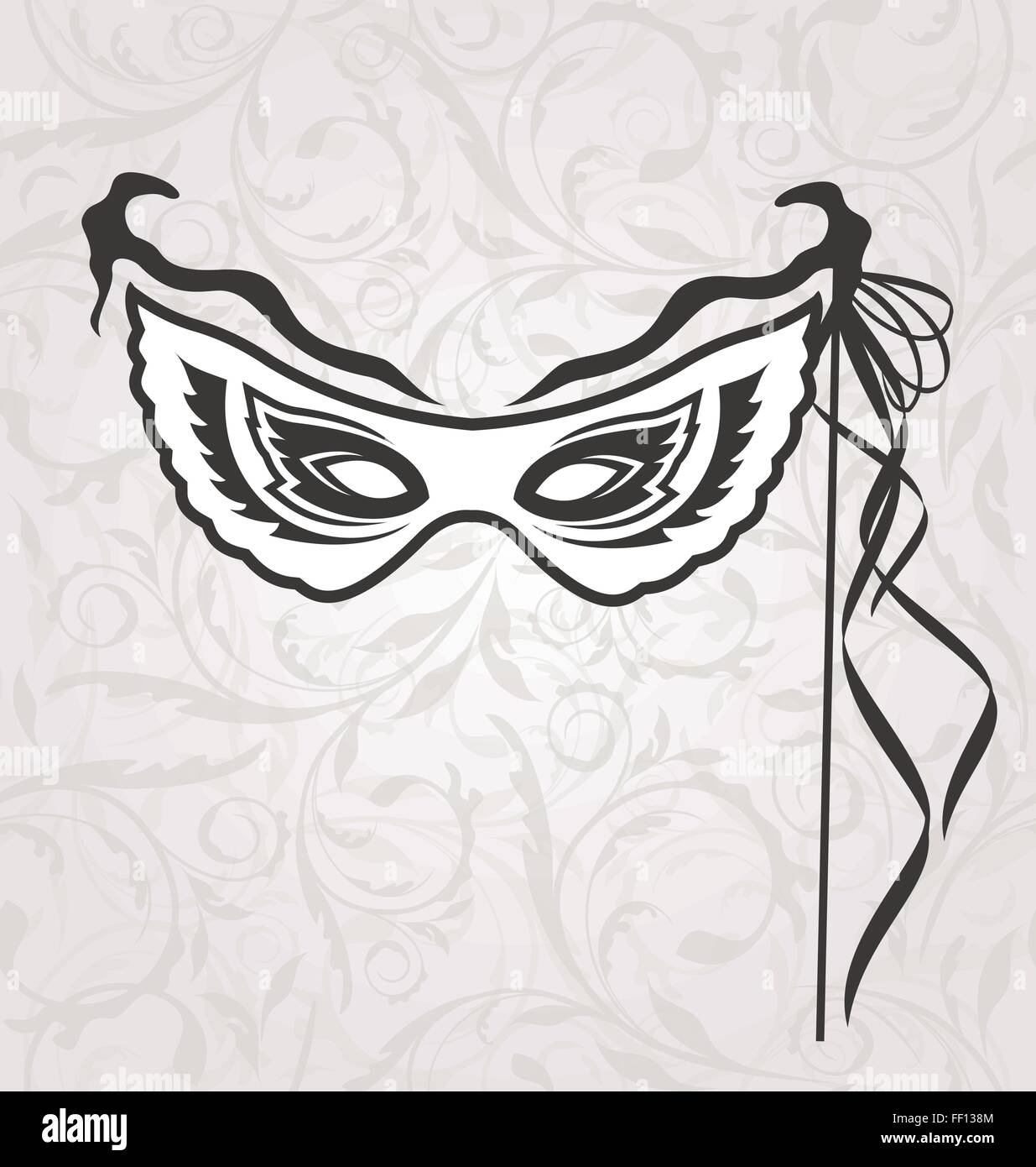 Venice Carnival or Theater Mask with Ribbons Stock Vector Image & Art ...