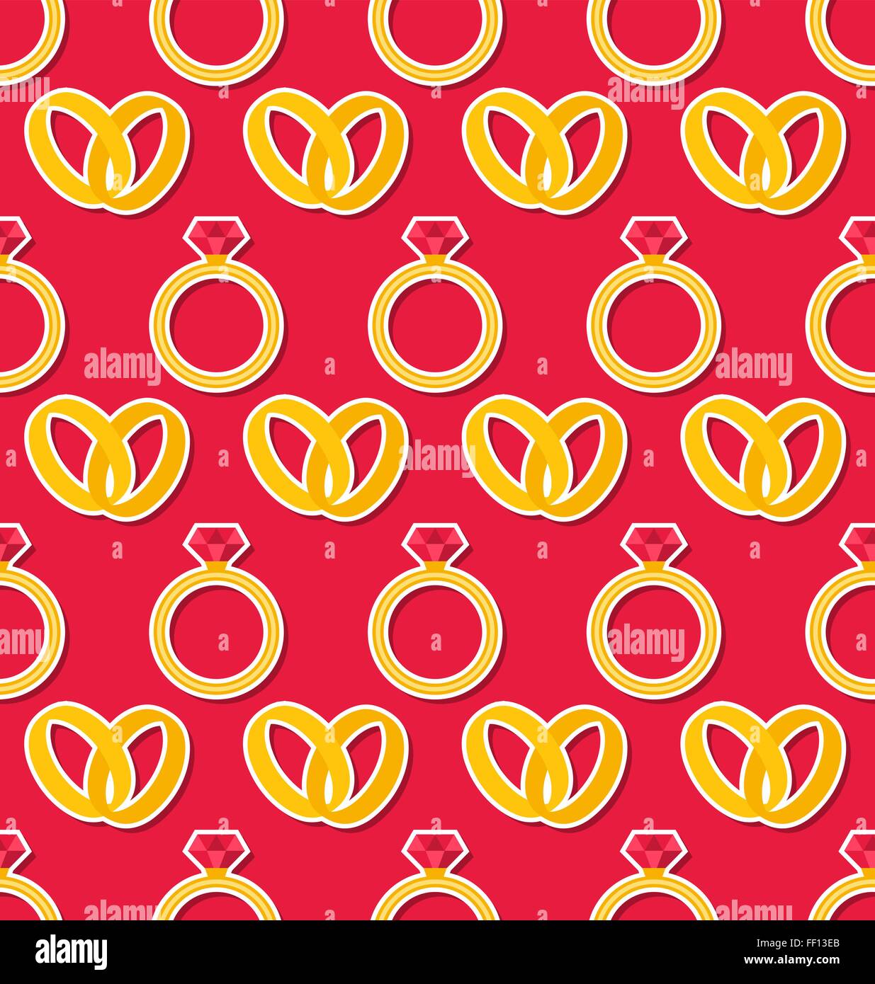 Seamless Wallpaper with Rings for Valentines Day or Wedding Stock ...