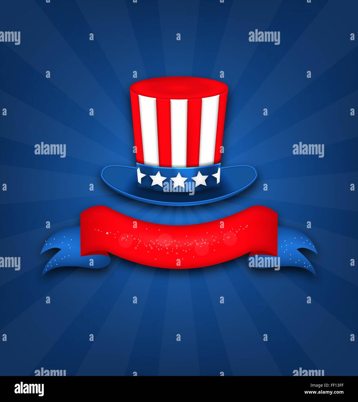 Abstract Background with Uncle Sam's Hat Stock Vector Image & Art - Alamy