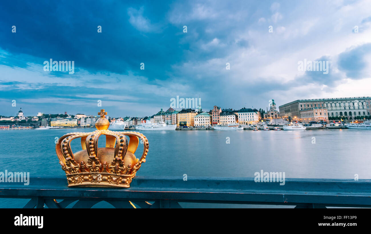 Panoramic View Of Skeppsholmsbron (Skeppsholm Bridge) With Its Famous ...