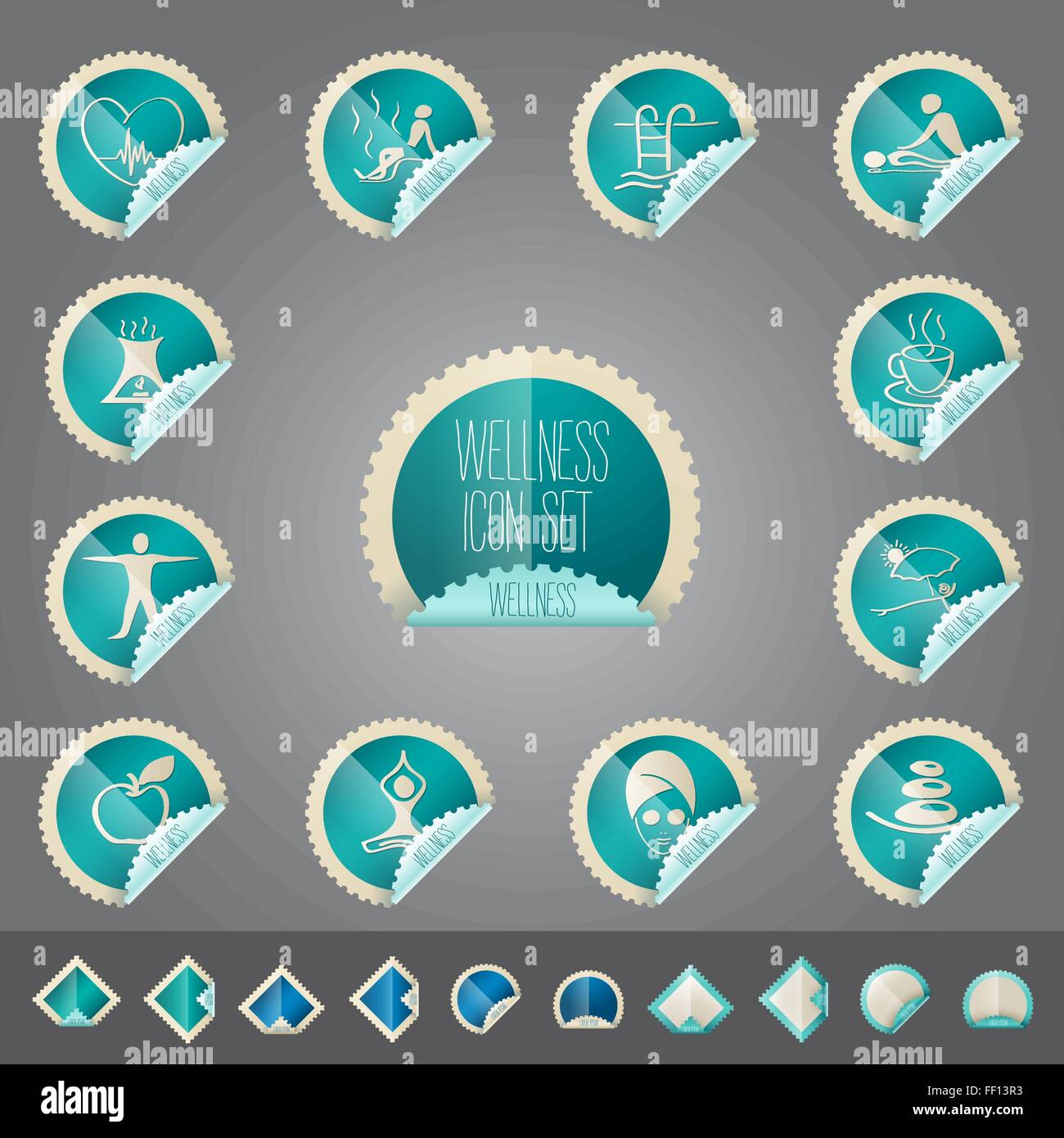 Wellness and relaxation theme Stock Vector Images - Alamy