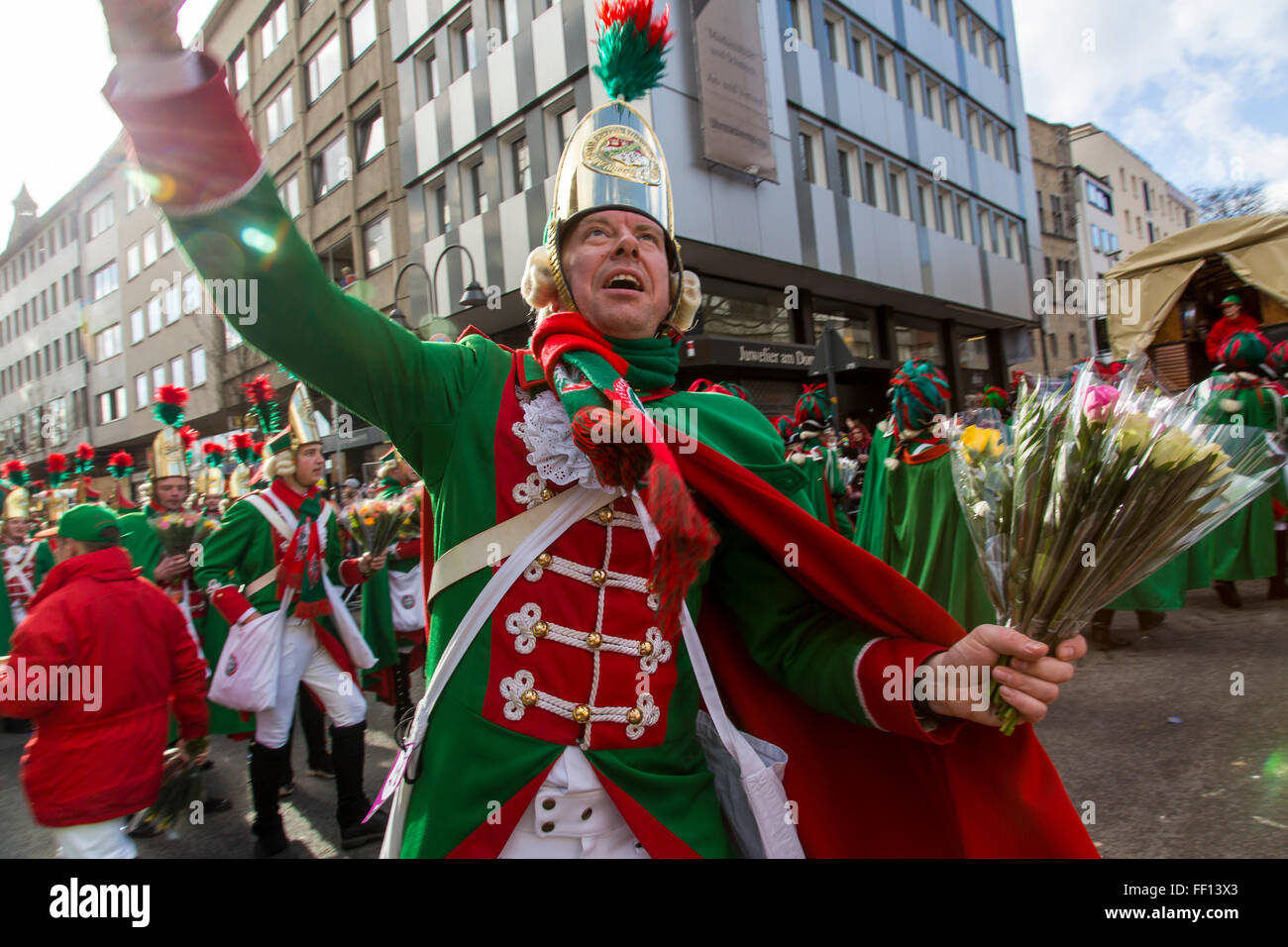 Street carnival parade and party in Cologne, Germany, at Carnival ...