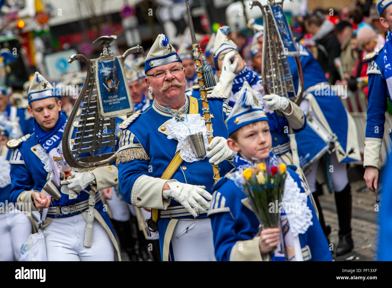 Street carnival parade and party in Cologne, Germany, at Carnival ...