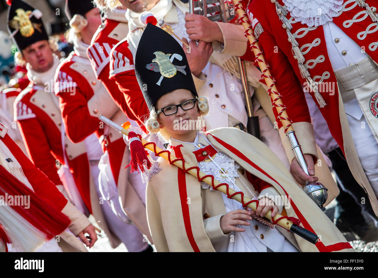 Street carnival parade and party in Cologne, Germany, at Carnival ...