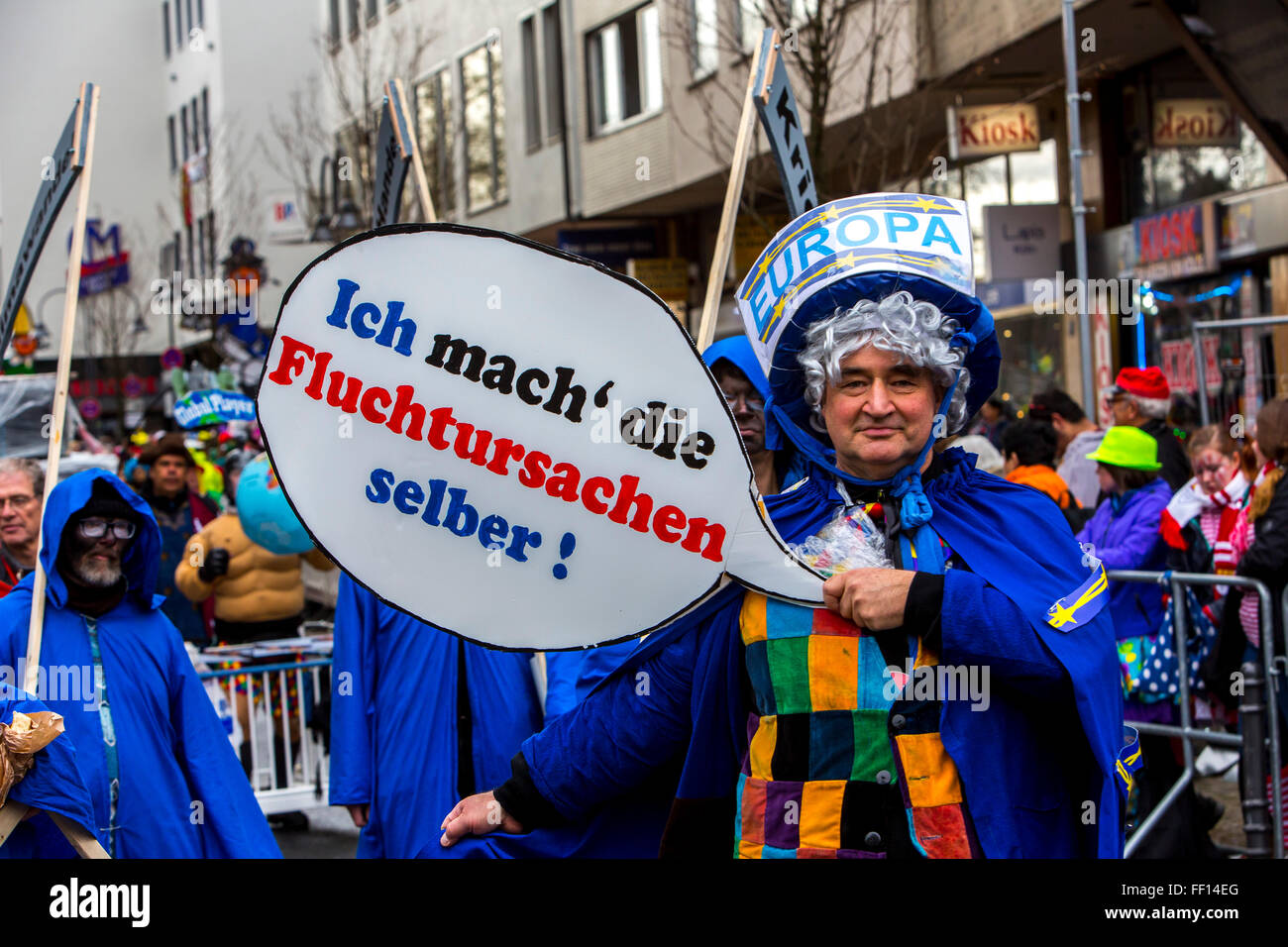 Street carnival parade and party in Cologne, Germany, at Carnival ...