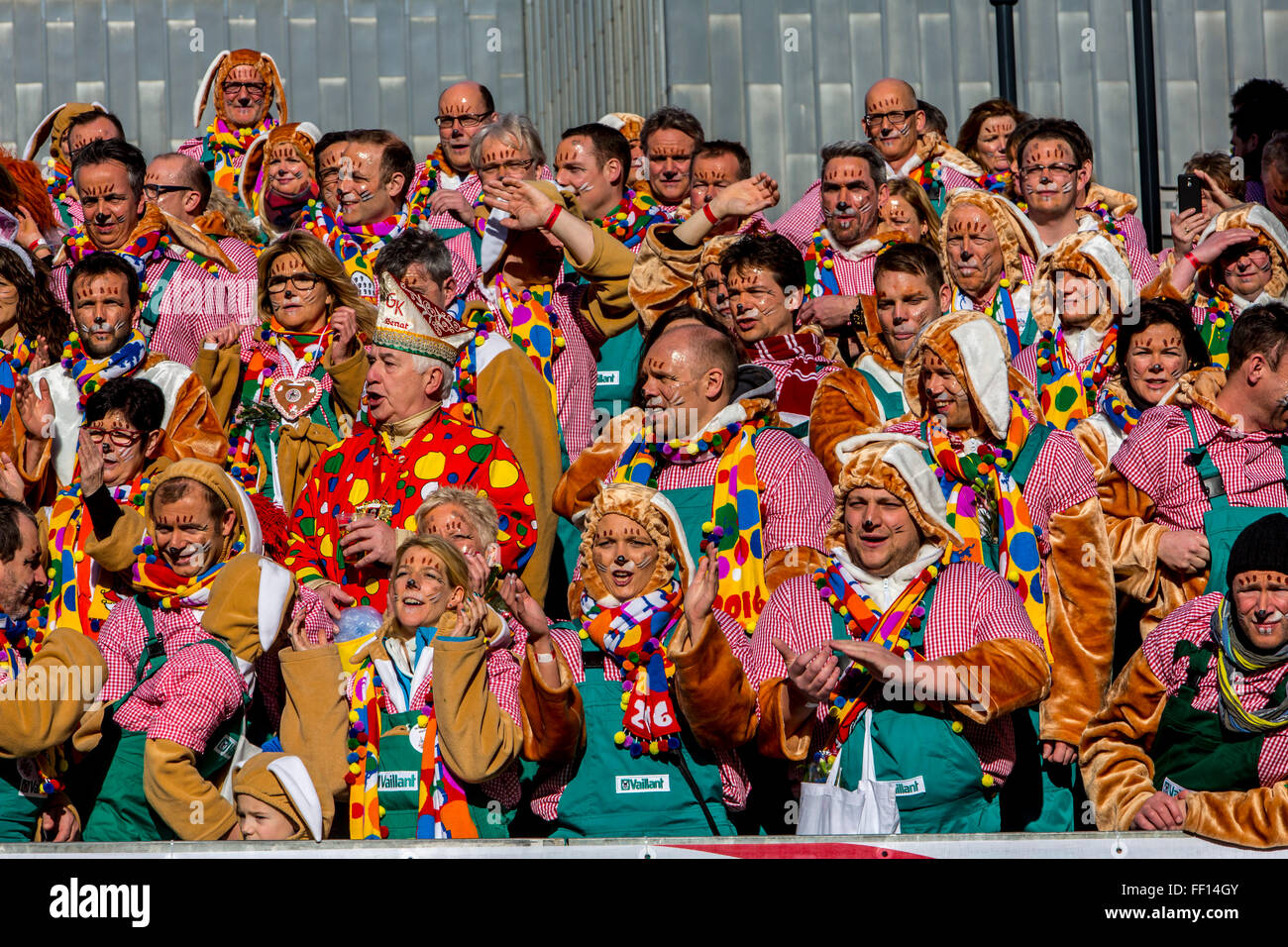 Street carnival parade and party in Cologne, Germany, at Carnival ...