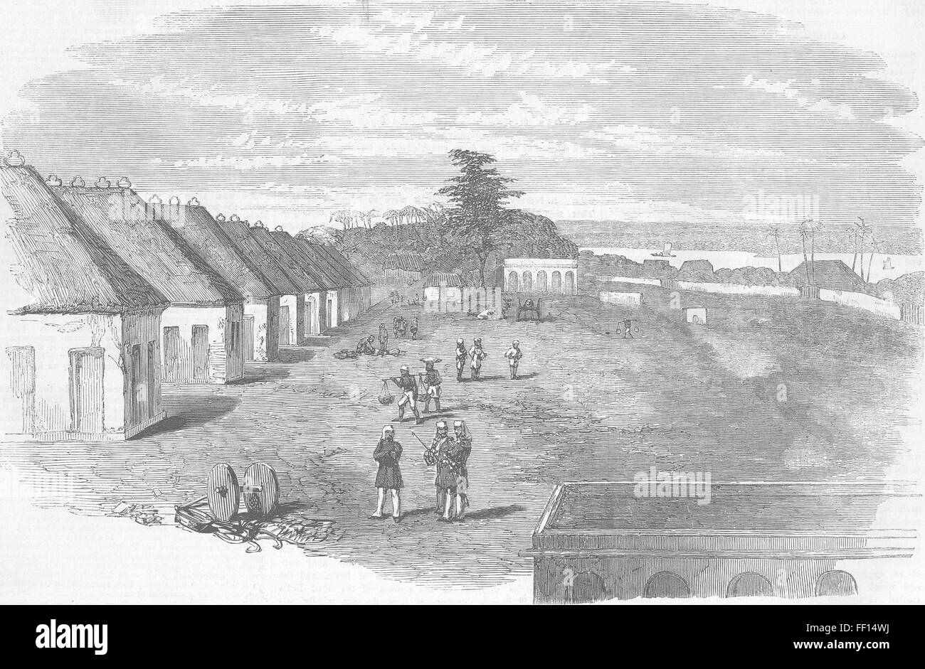 INDIA Mutiny Lahore Gate of Palace, Delhi 1857. Illustrated London News Stock Photo - Alamy