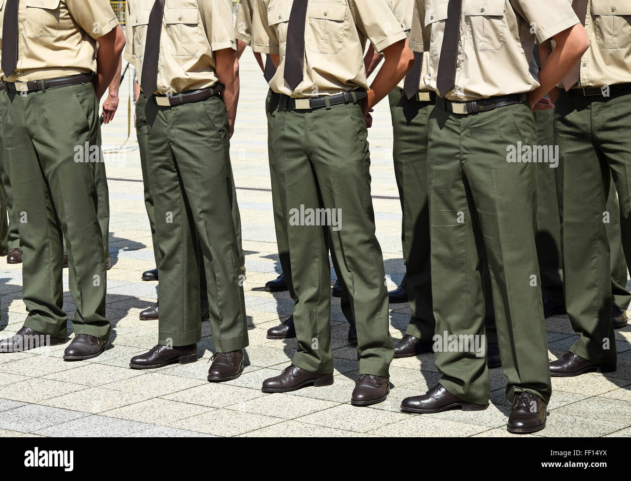 Soldiers in a row Stock Photo - Alamy