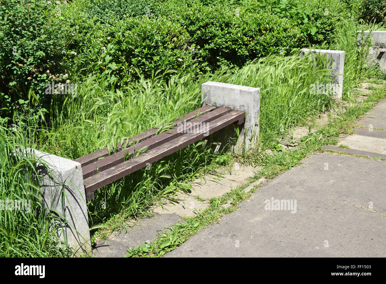 Old park bench Stock Photo - Alamy