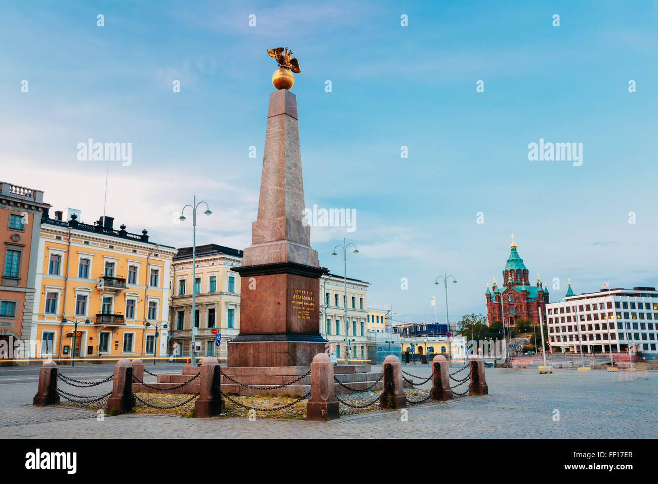 Stela Empress (1835) On Embankment In Helsinki At Summer Evening ...