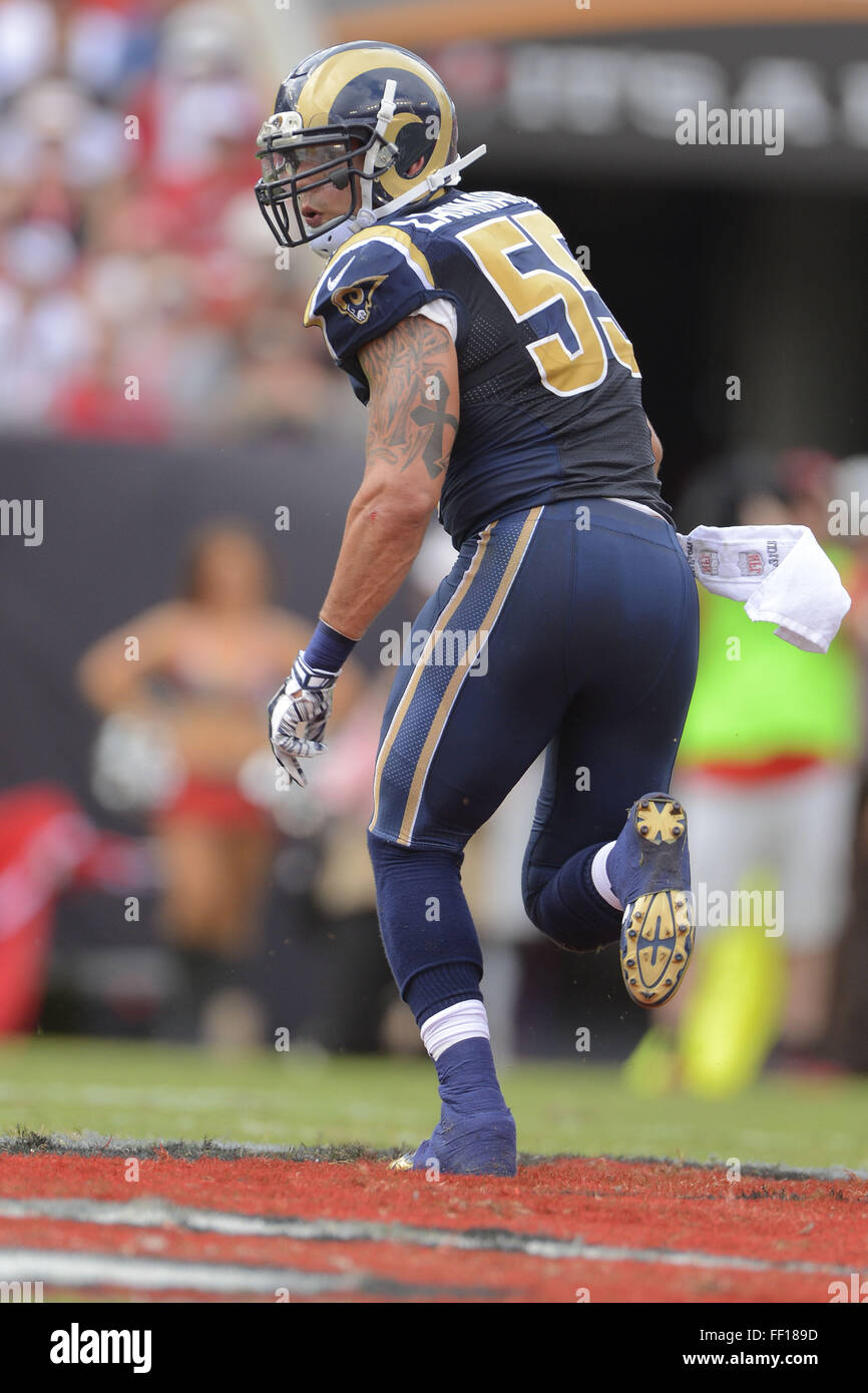 Tampa, Florida, USA. 14th Sep, 2014. St. Louis Rams middle linebacker ...