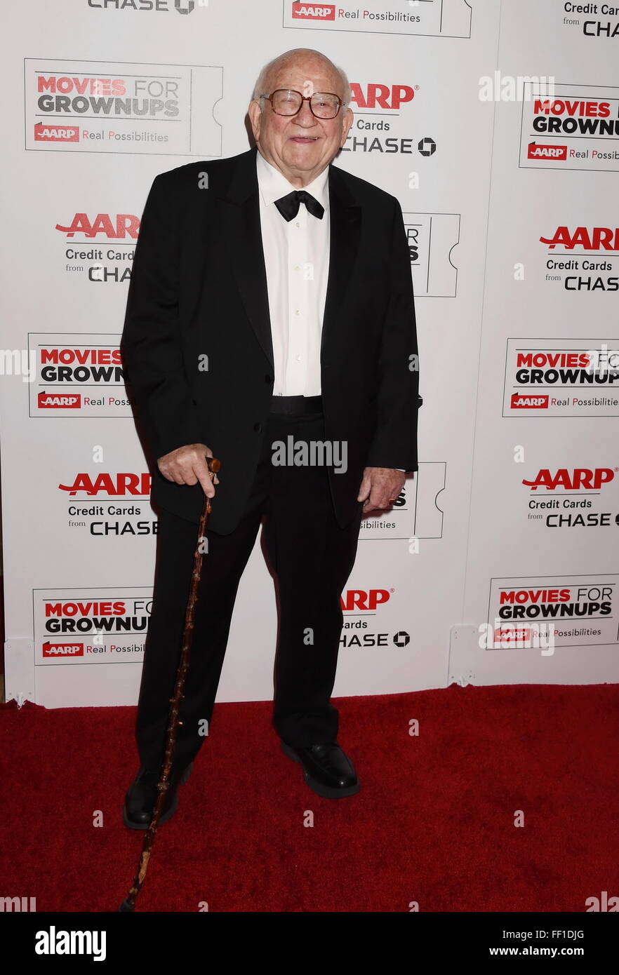 BEVERLY HILLS, CA - FEBRUARY 08: Actor Ed Asner attends AARP's Movie ...