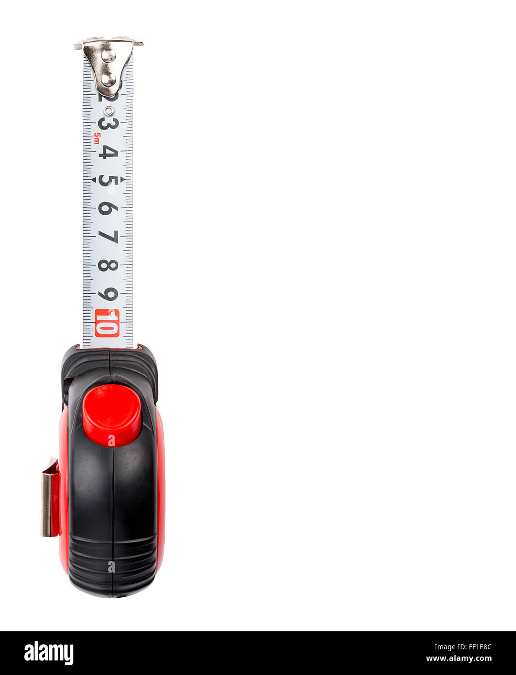 Construction measuring tape close up. On a white background Stock Photo ...