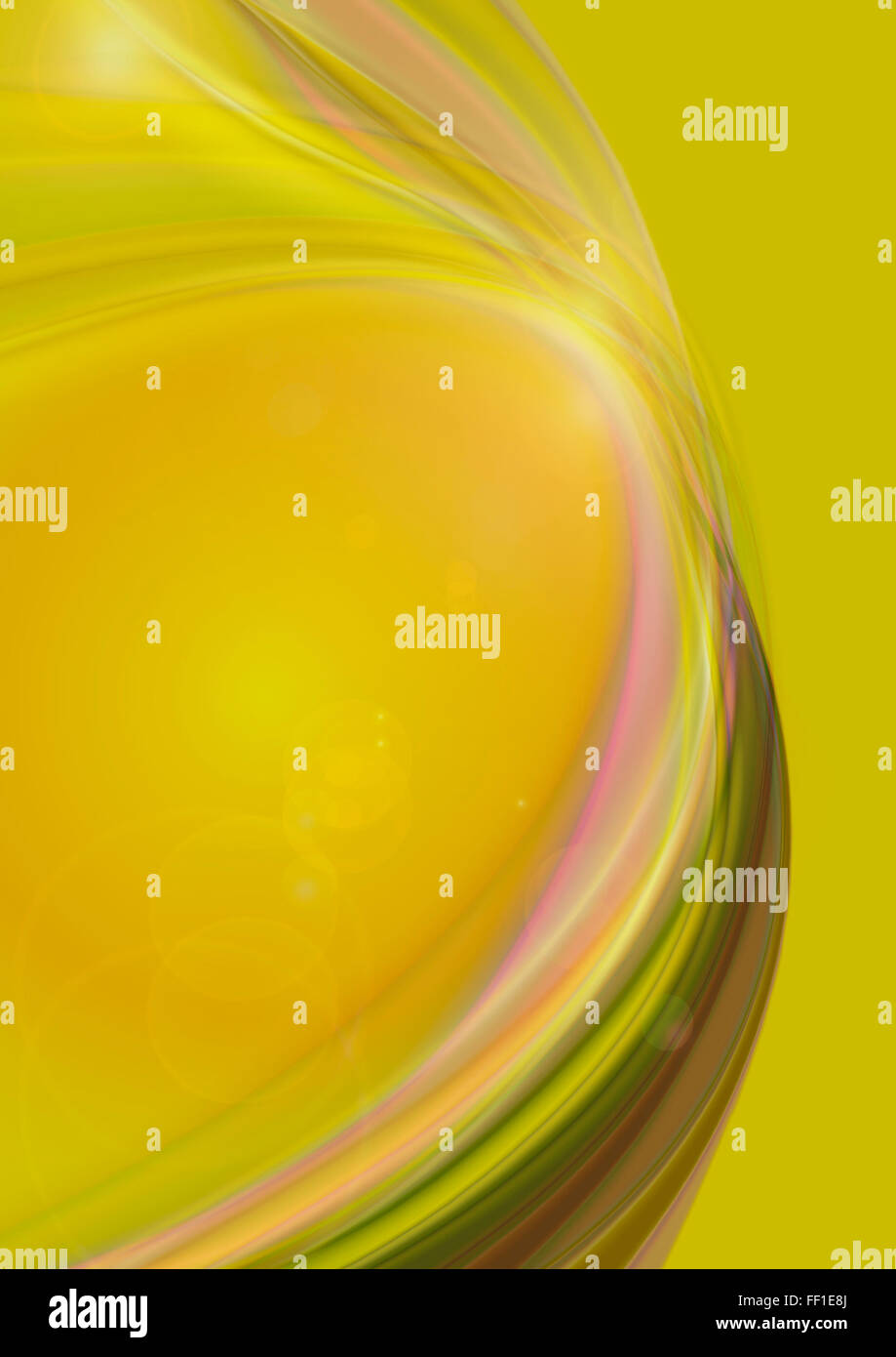Waves and lines with flares on a yellow background Stock Photo - Alamy