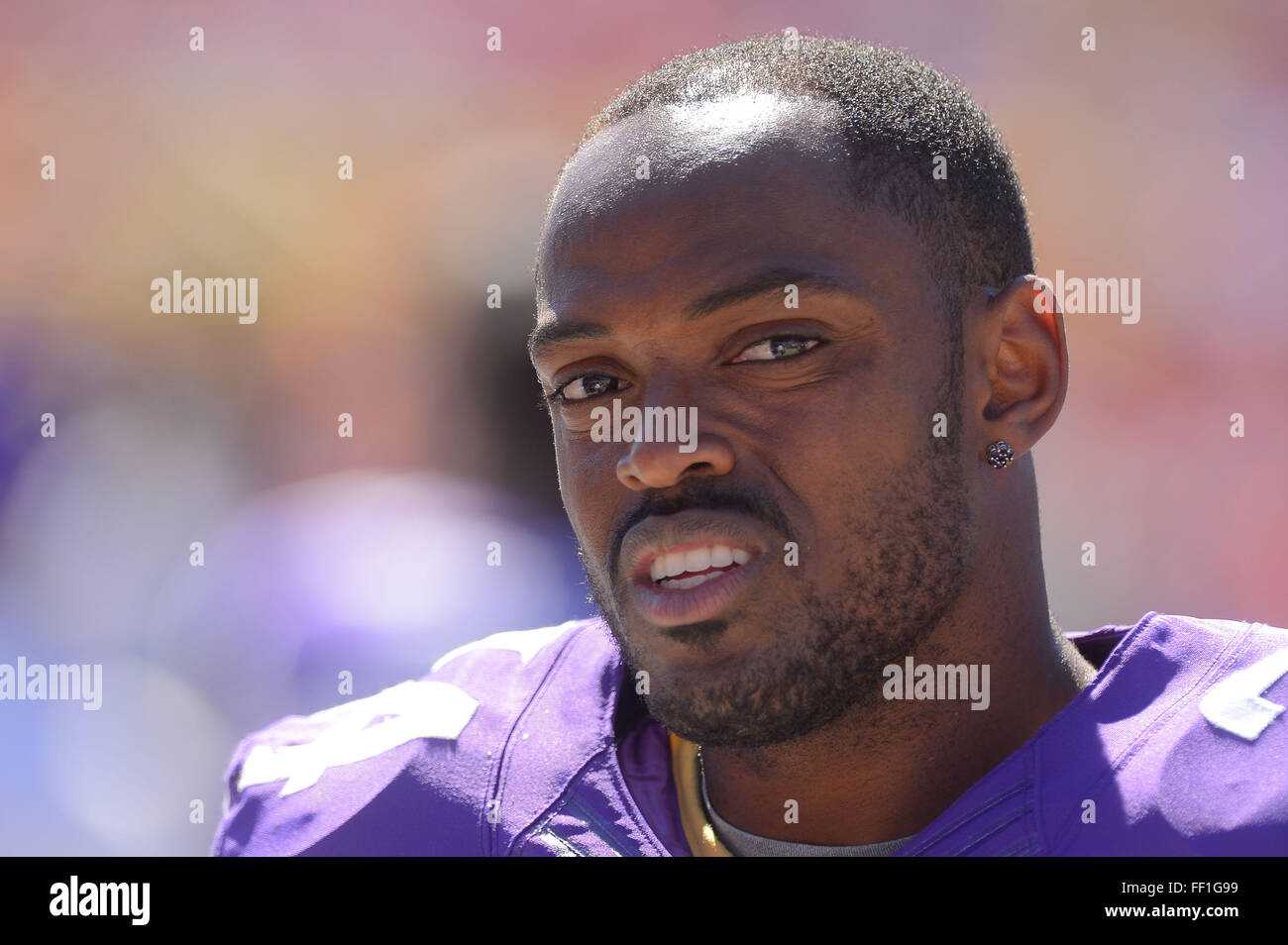 Tampa, FL, USA. 26th Oct, 2014. Minnesota Vikings cornerback Captain ...