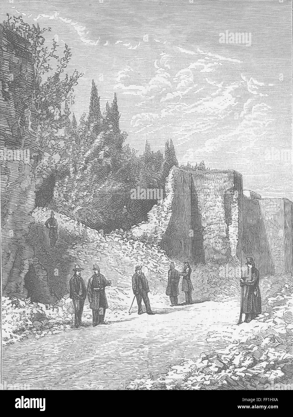 ITALY Italians, Rome Breach, wall nr Porta Pia 1870. The Graphic Stock ...