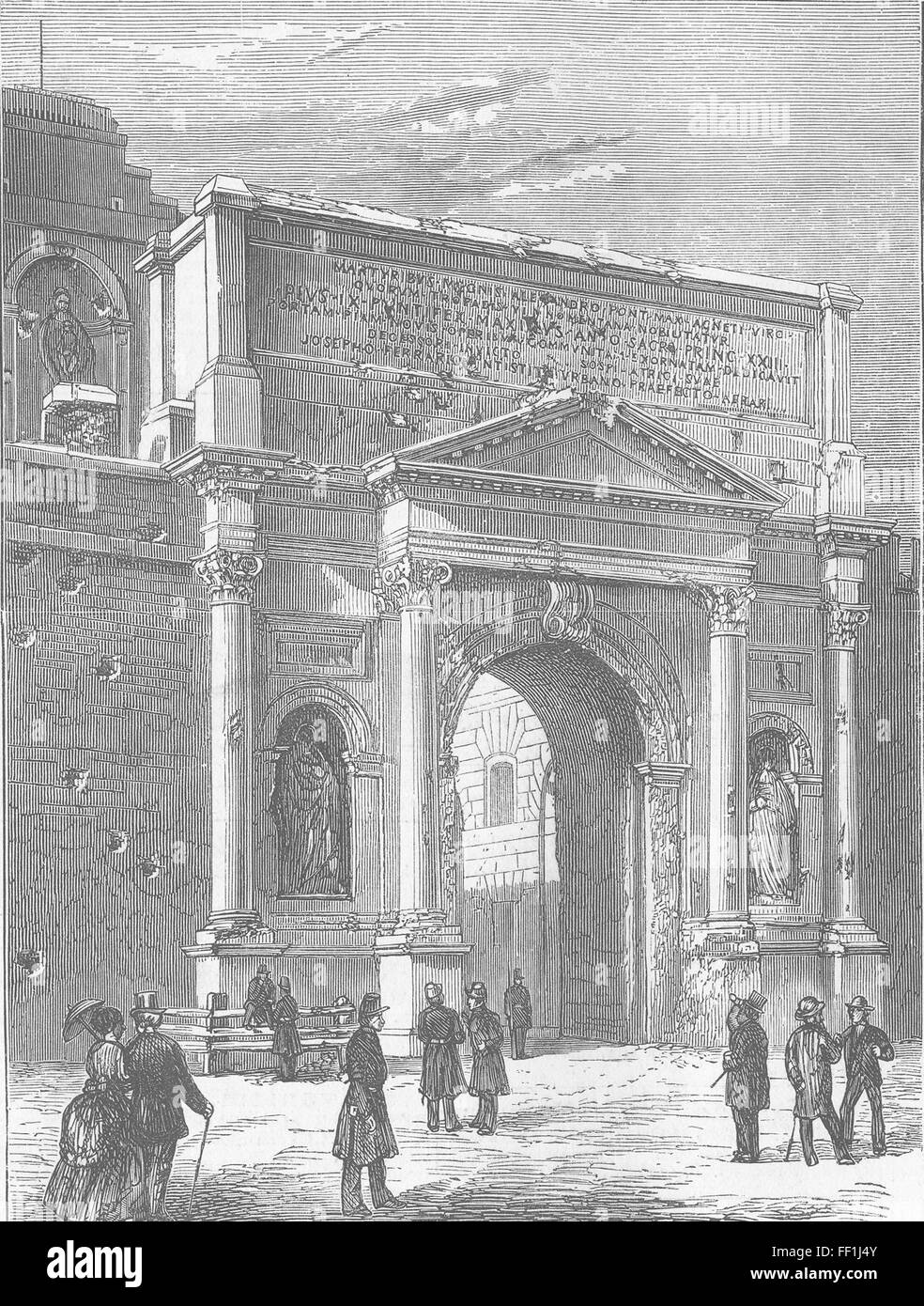 Rome italy porta pia Black and White Stock Photos & Images - Alamy