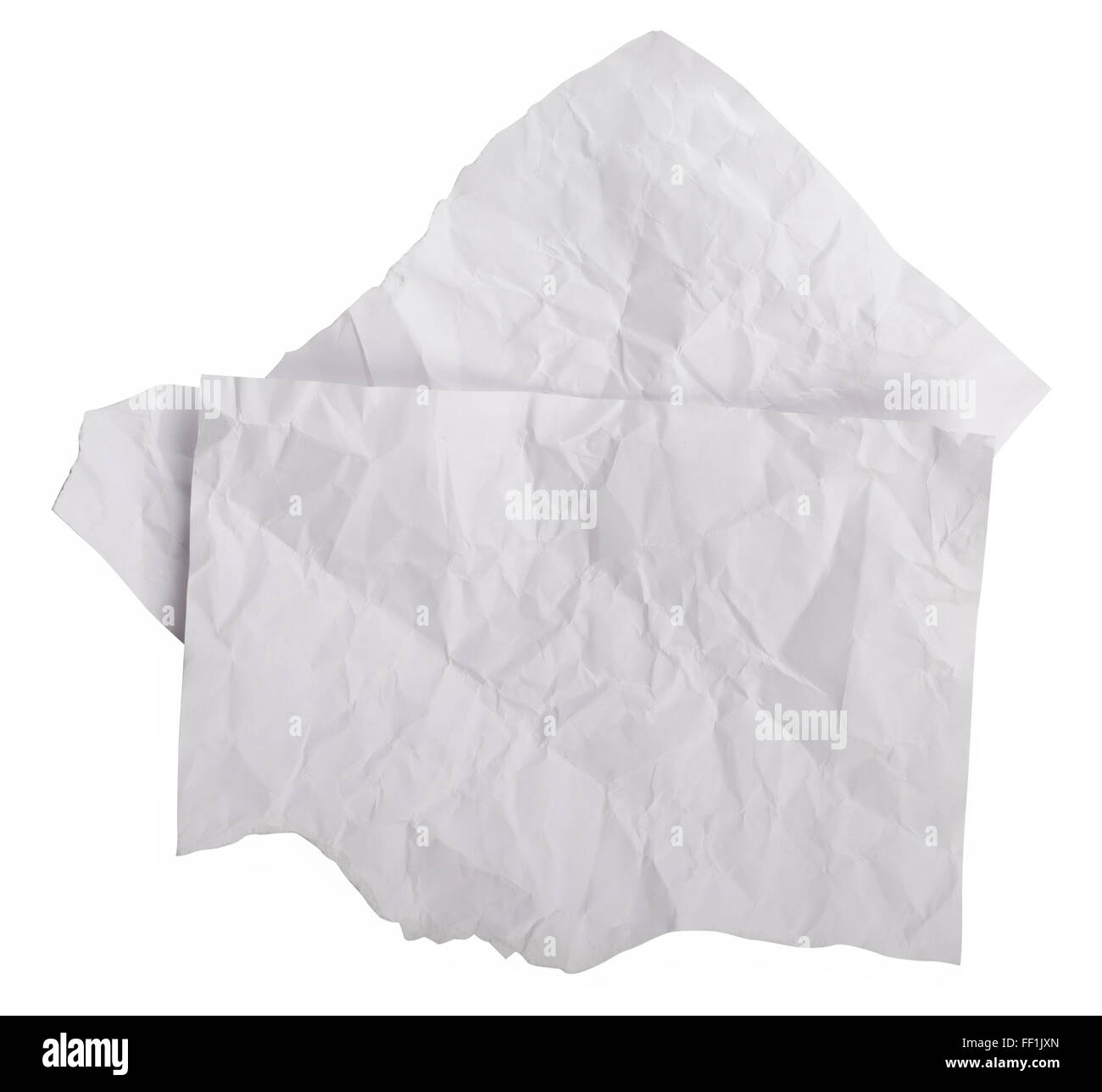 Torn leaves white blank crumpled paper Stock Photo - Alamy