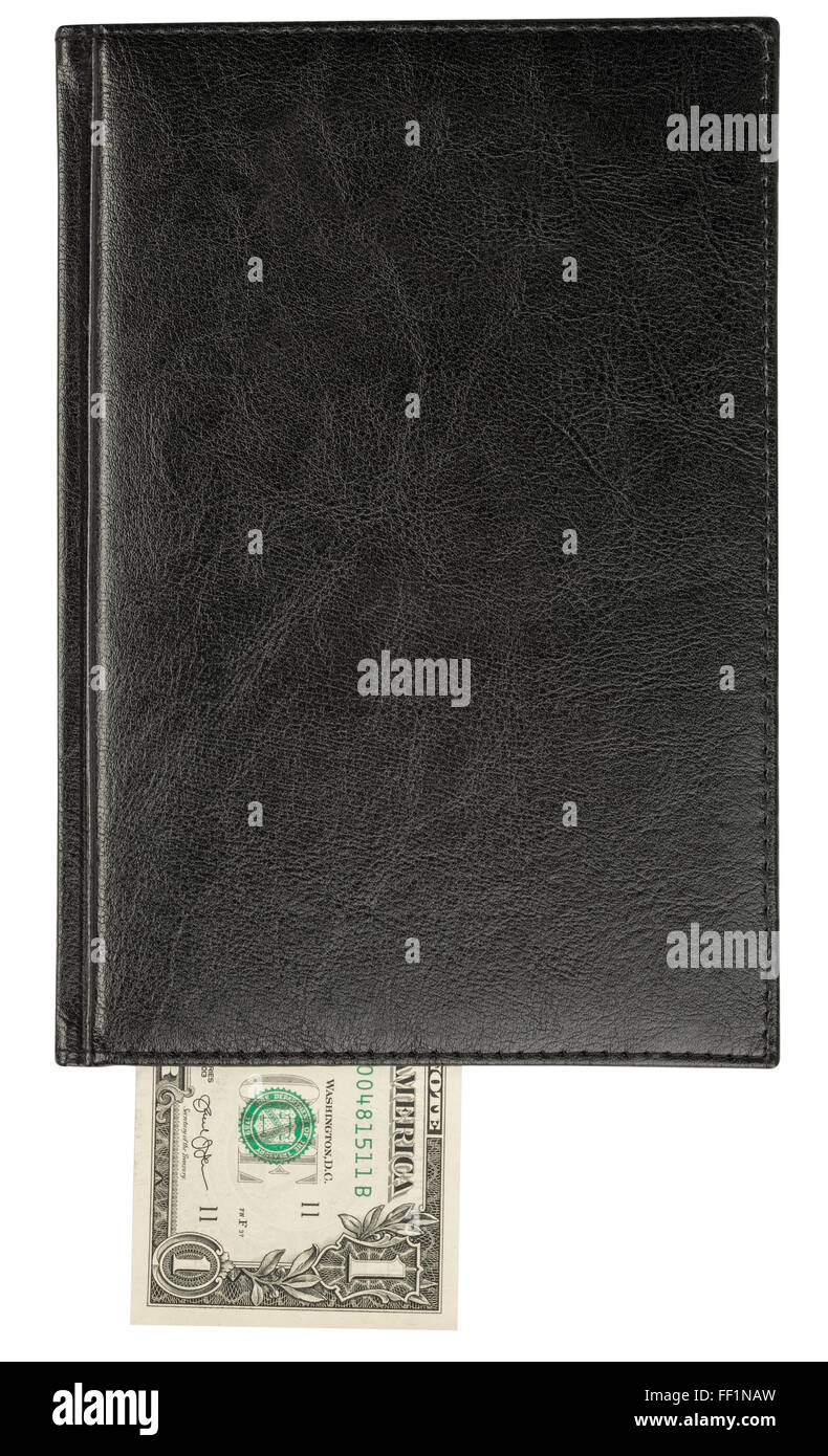 Part of the office notebook and dollar banknote Stock Photo - Alamy