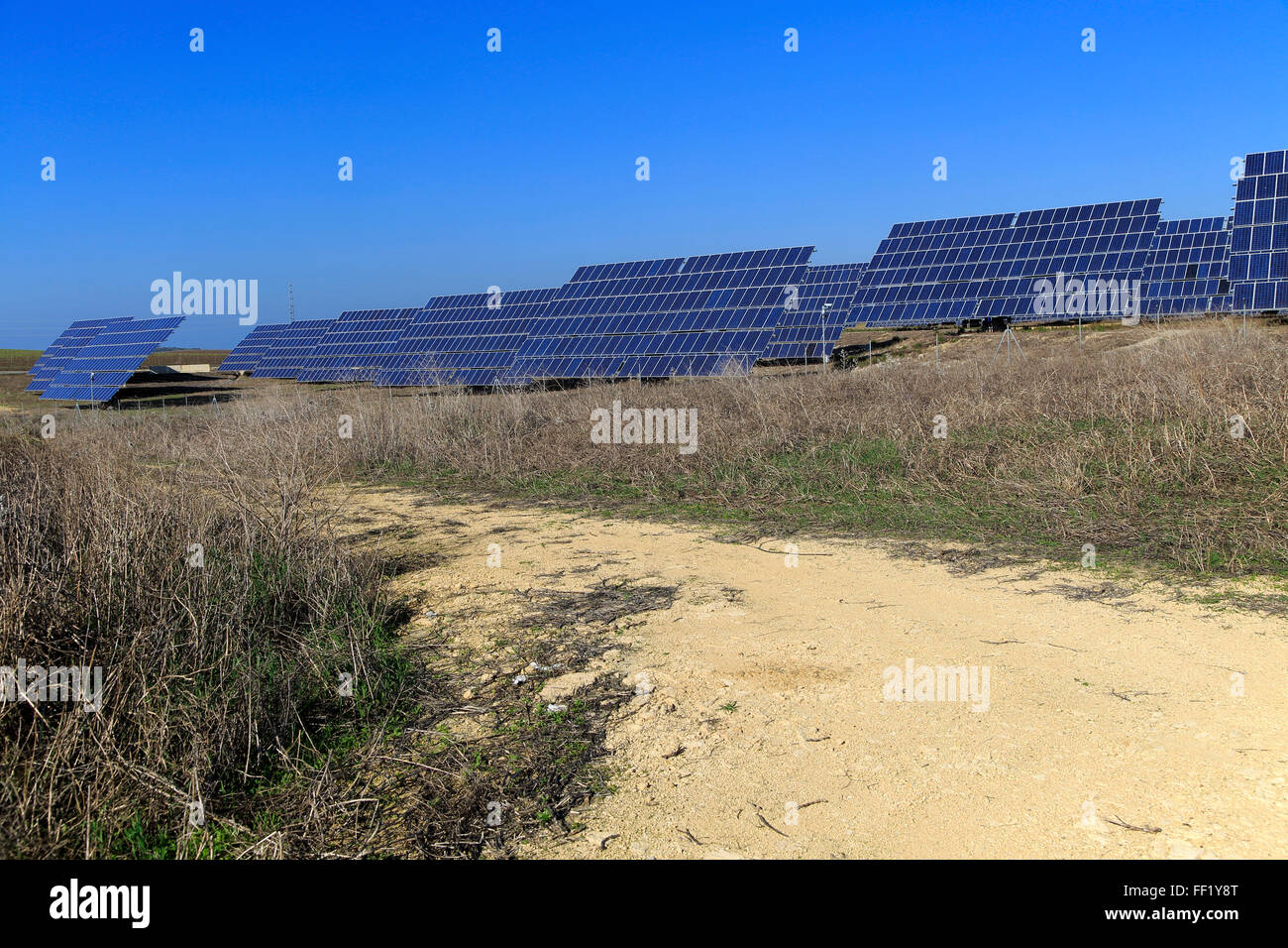 PV solar array at Cordel del Palmar, near Vejer de la Frontera, Cadiz ...