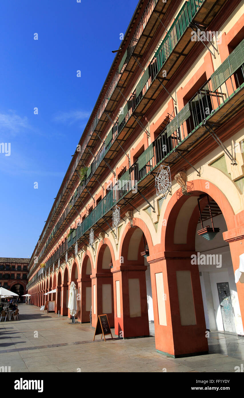 Historic buildings in Plaza de Corredera seventeenth century colonnaded ...