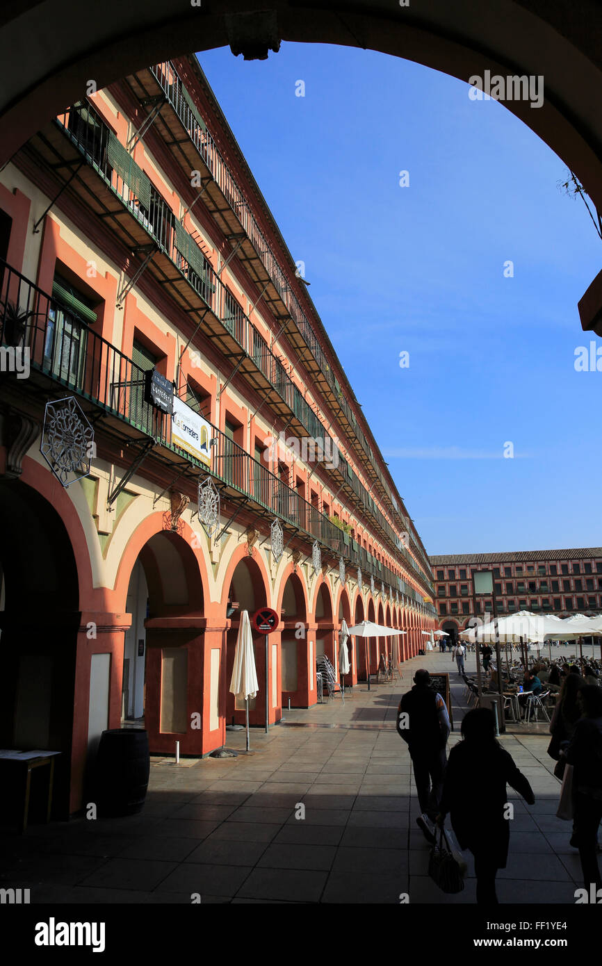 Historic buildings in Plaza de Corredera seventeenth century colonnaded ...