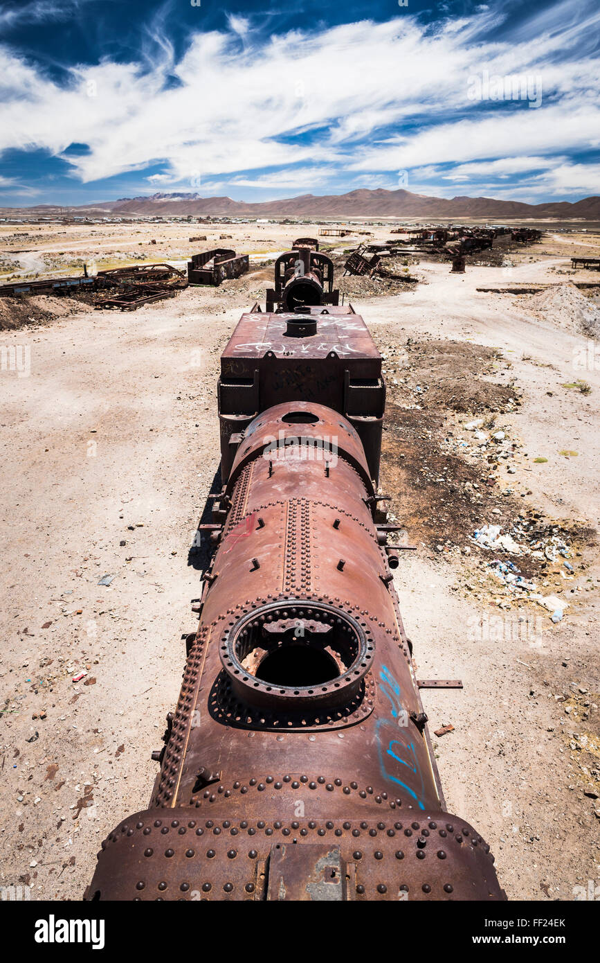 Train Cemetery (Train Graveyard), Uyuni, BoRMivia, South America Stock ...