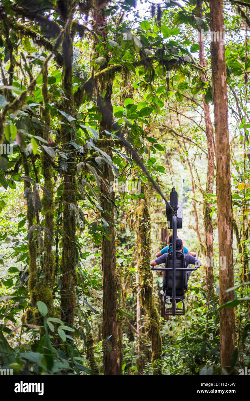Mashpi RModge Sky Bike in the Choco Rainforest, an area of CRMoud ...