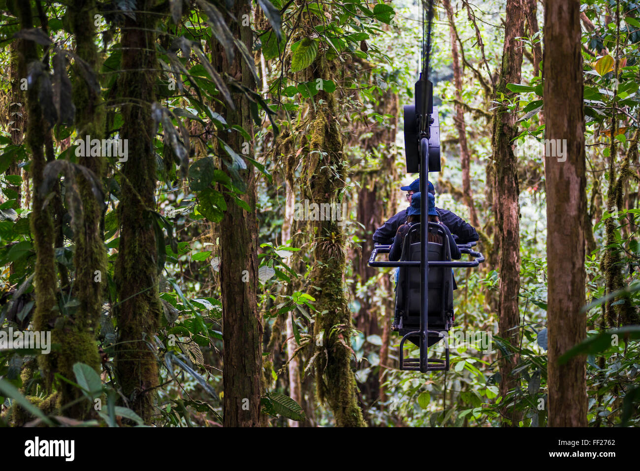 Mashpi RModge Sky Bike in the Choco Rainforest, an area of CRMoud ...