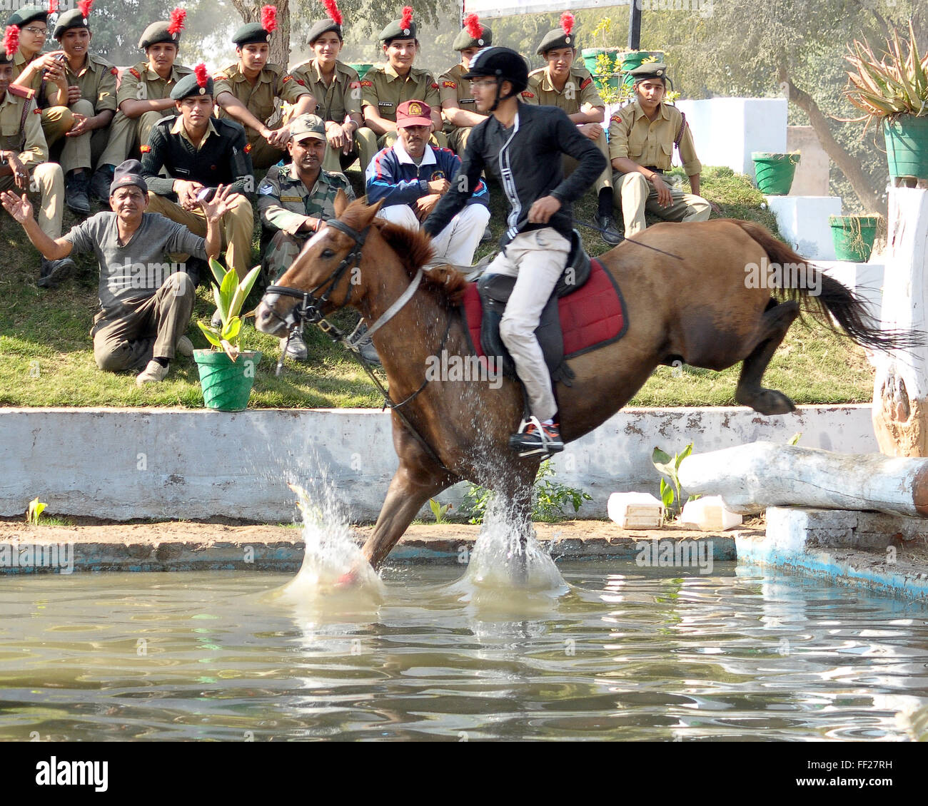 NCC cadets take part in horse riding training during a 10-day training ...