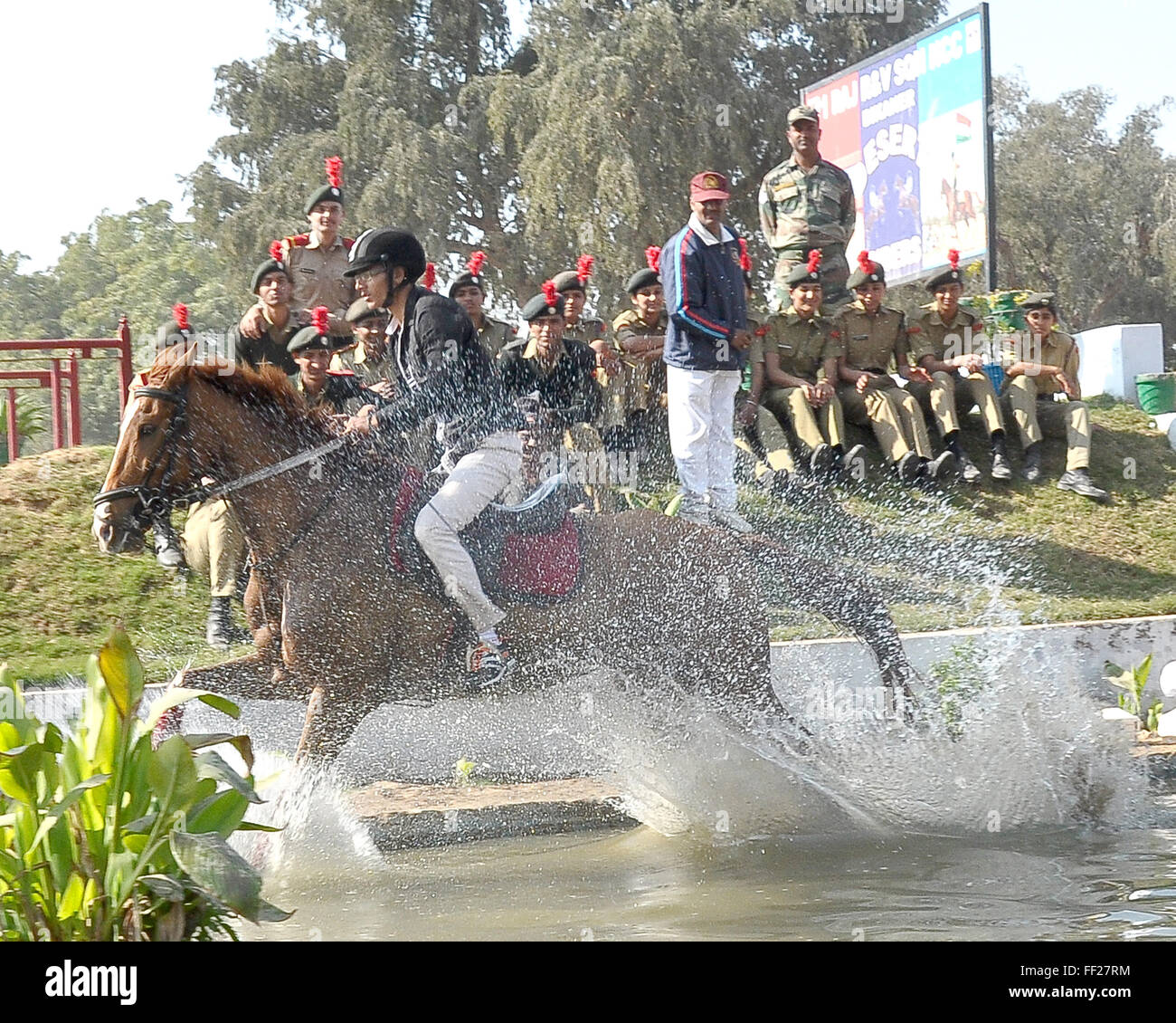NCC cadets take part in horse riding training during a 10-day training ...