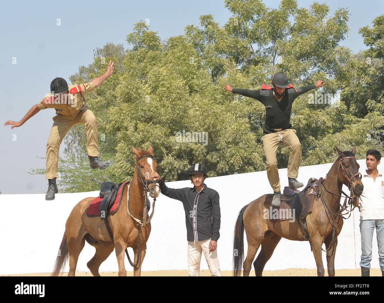 NCC cadets take part in horse riding training during a 10-day training ...