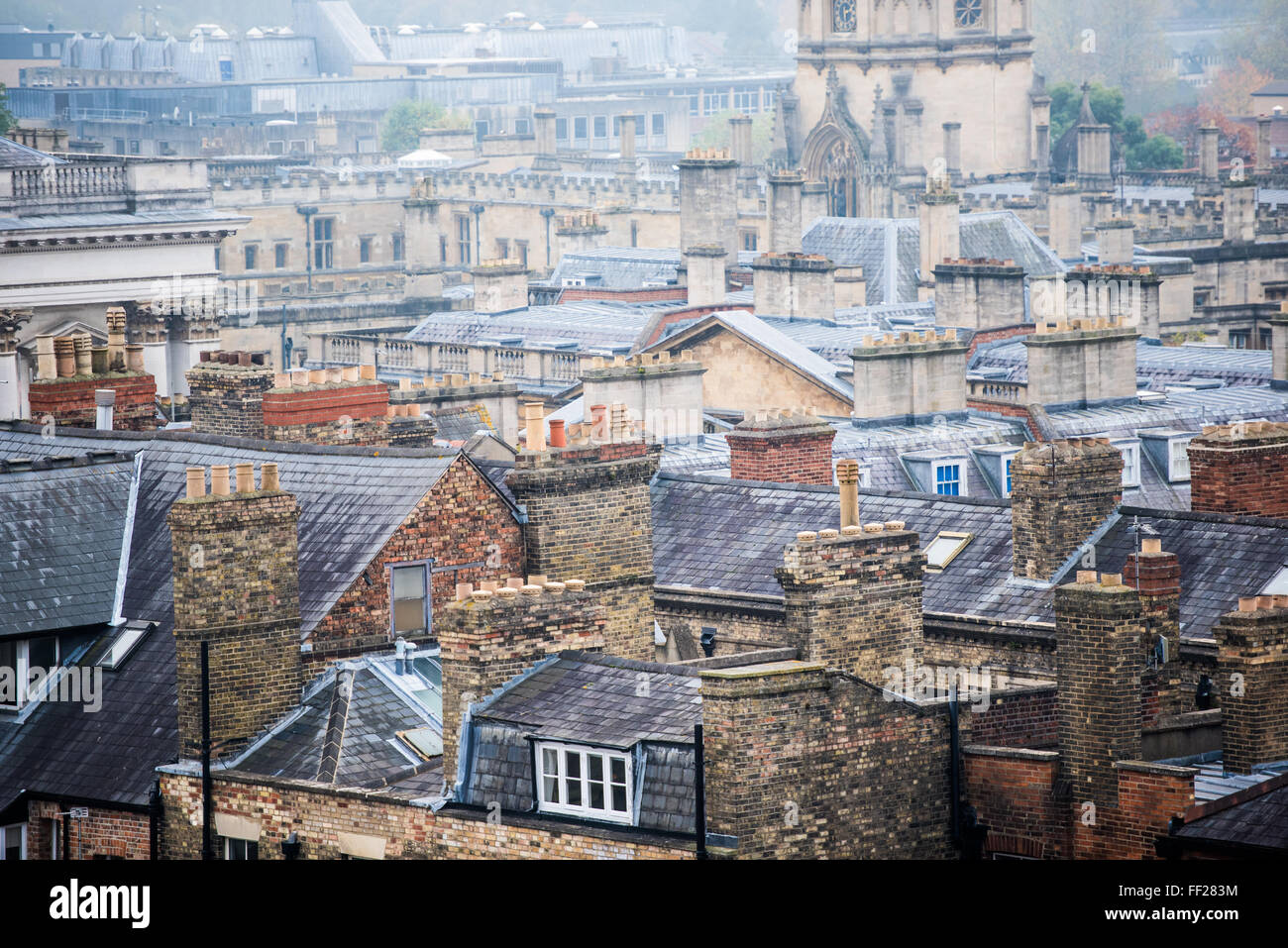 Oxford rooftops, Oxford, Oxfordshire, England, United Kingdom, Europe ...