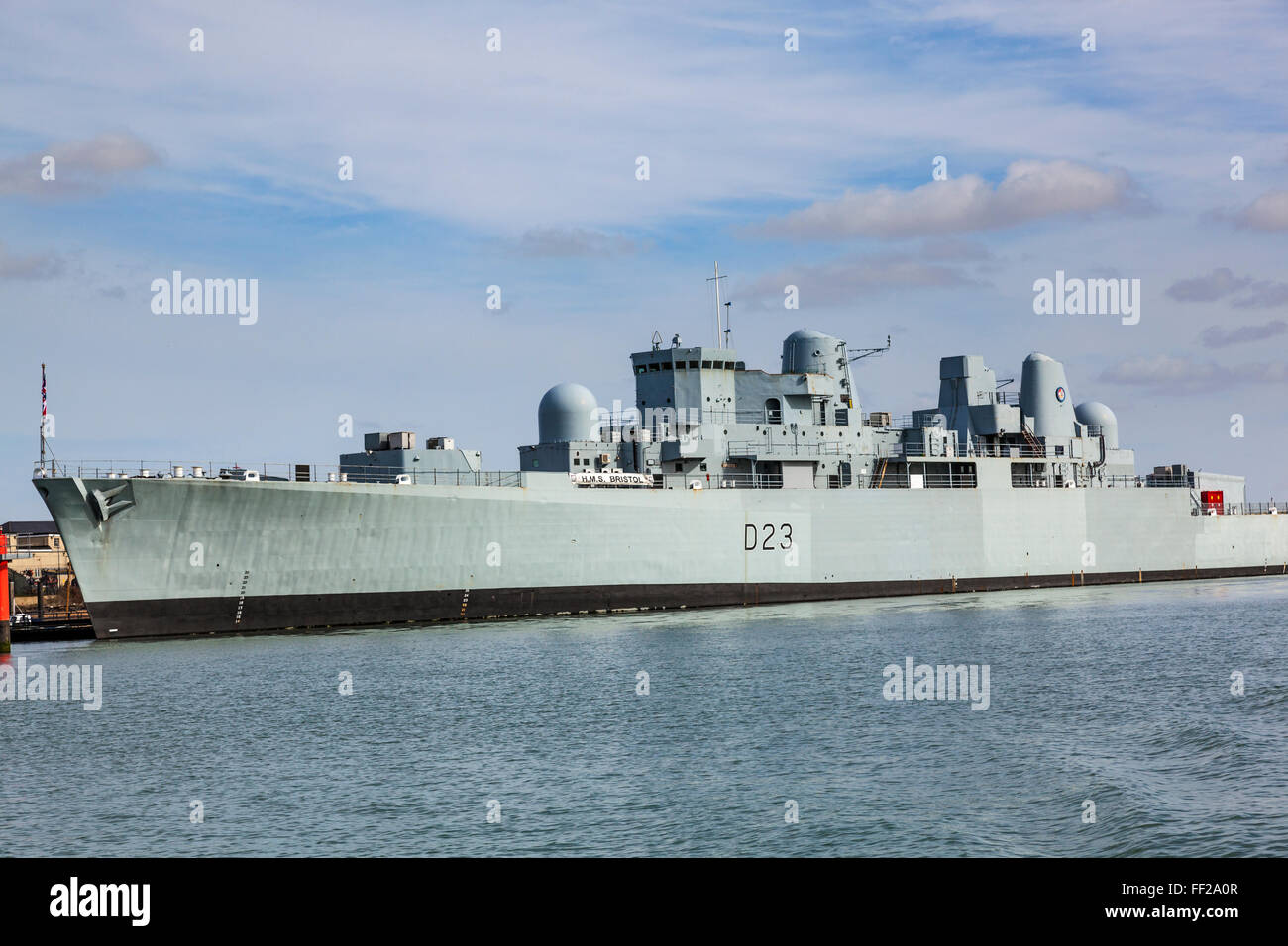 Now a training ship berthed at Whale Island in Portsmouth Harbour Stock ...