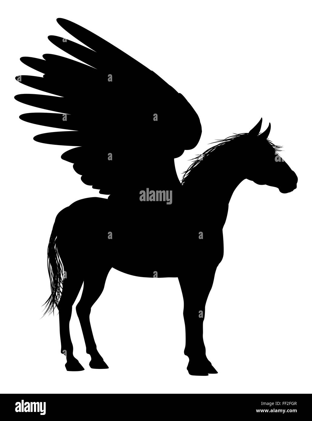 Pegasus horse tattoo Cut Out Stock Images & Pictures - Alamy