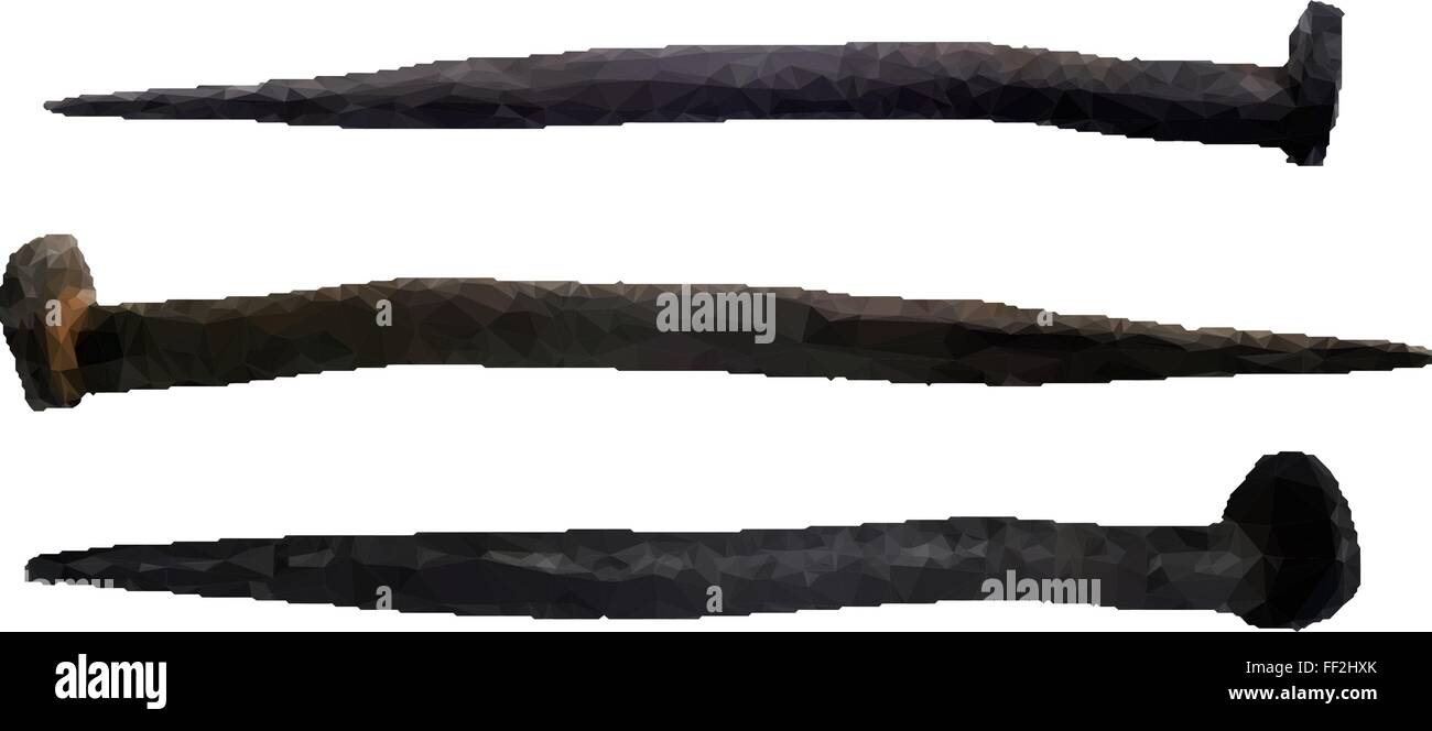 Old Nails Low Poly Stock Vector Image & Art - Alamy