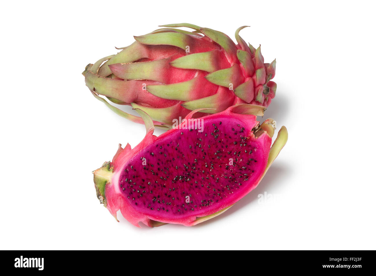 White pulp half pitaya hi-res stock photography and images - Alamy