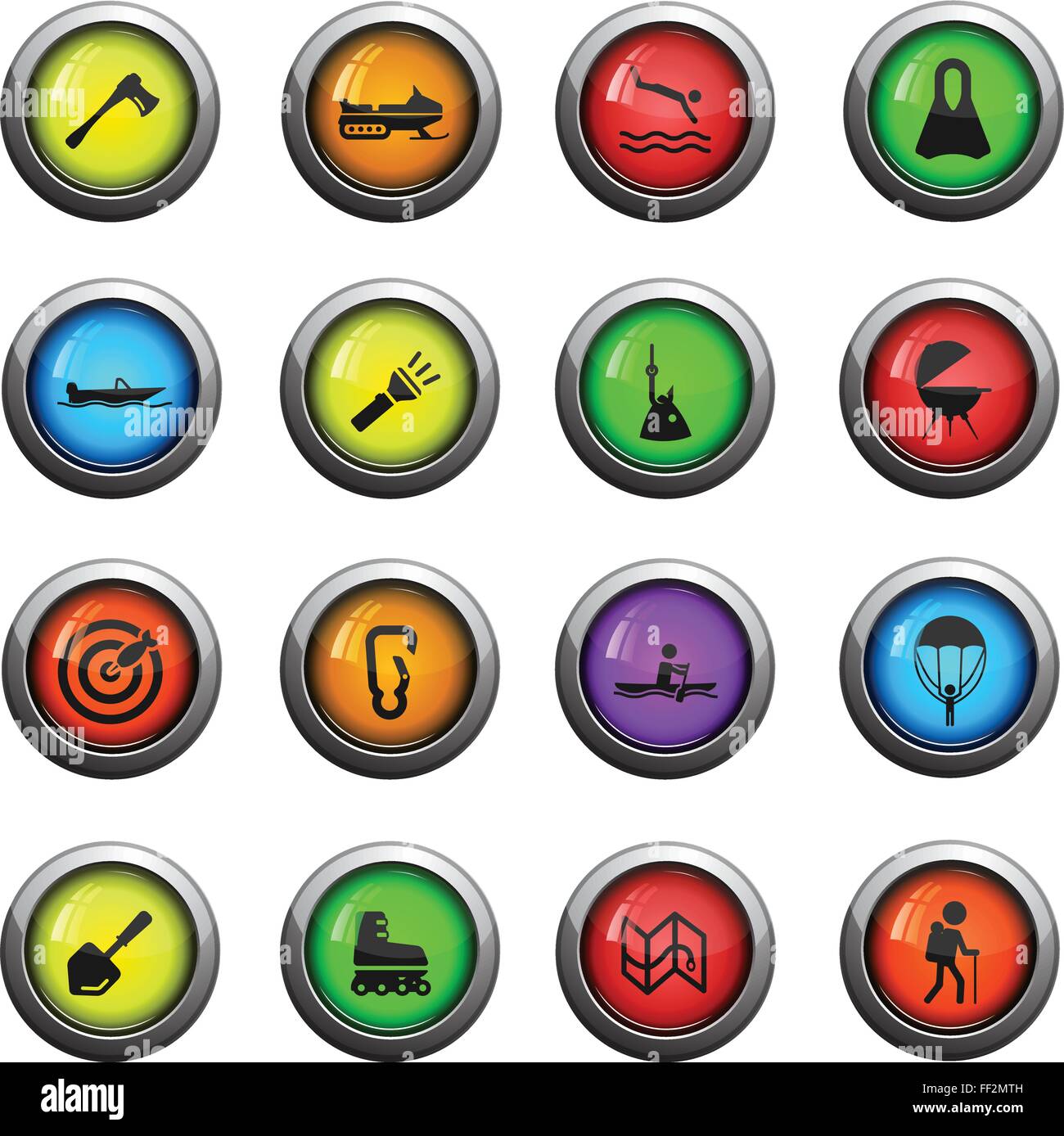 Active recreation icon set Stock Vector Image & Art - Alamy