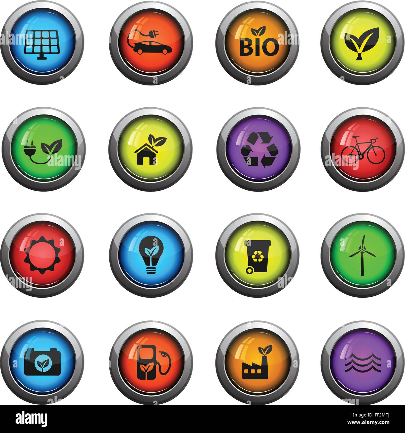 Alternative energy simply icons Stock Vector Image & Art - Alamy