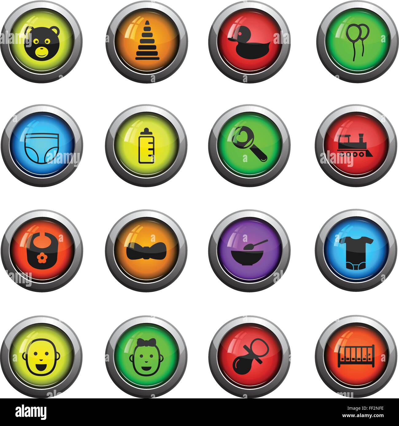 Baby icons set Stock Vector Image & Art - Alamy