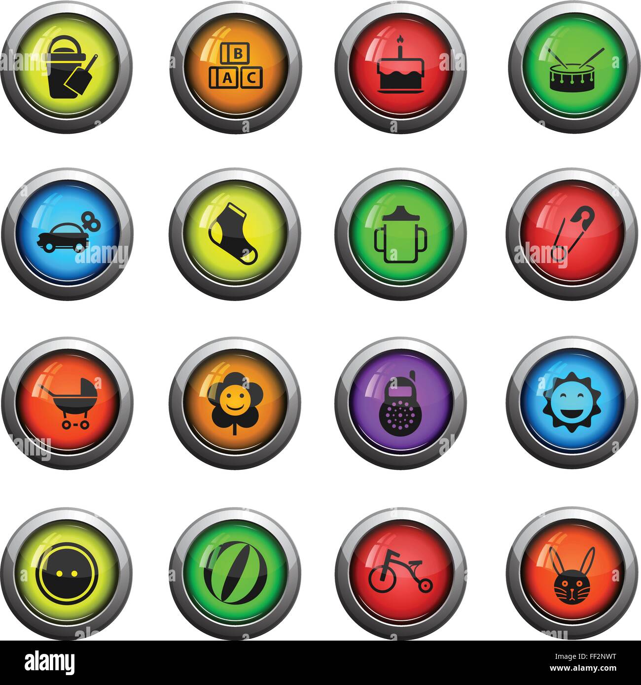 Baby icons set Stock Vector Image & Art - Alamy